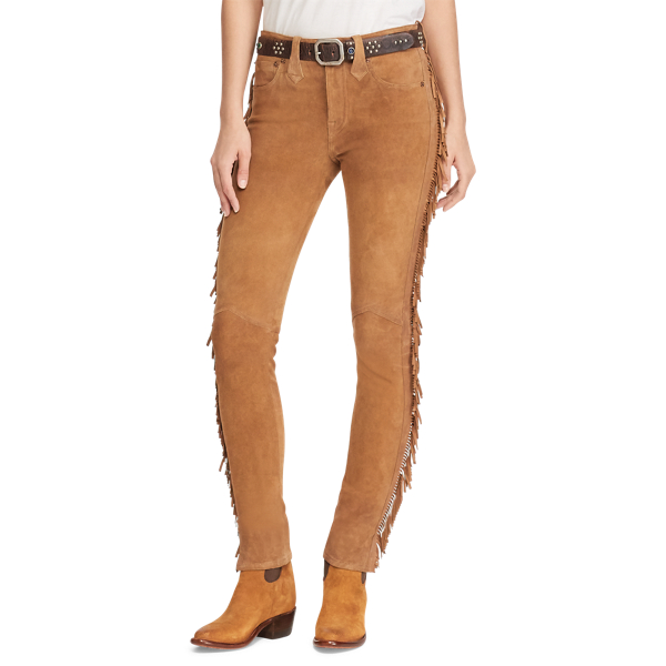 RRL Stretch Skinny Suede Pant 3