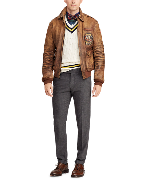 Polo Ralph Lauren Leather Bomber Jacket 3