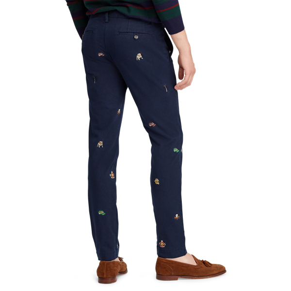 Slim Fit Embroidered Chino | Ralph Lauren UK