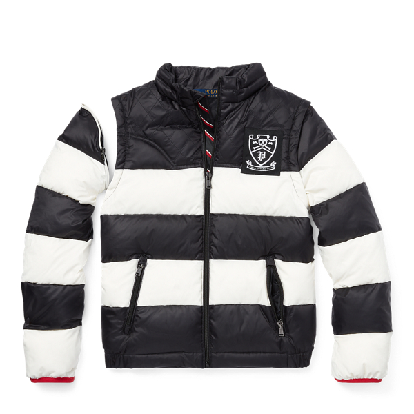 2-in-1 Striped Down Jacket