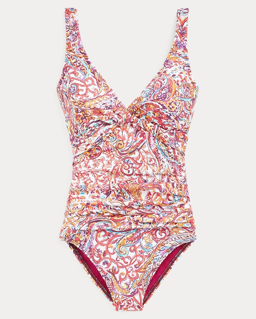 Lauren Slimming Paisley One-Piece 1 Lauren Slimming Paisley One-Piece 1