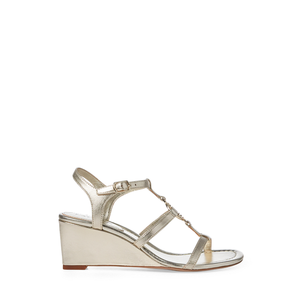 Elina Metallic Wedge Sandal for Women | Ralph Lauren® AM
