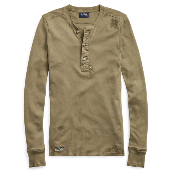 Distressed Cotton Henley Shirt voor Women | Ralph Lauren® NL