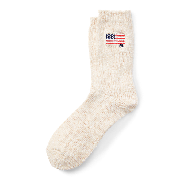 Flag Cotton-Blend Boot Socks