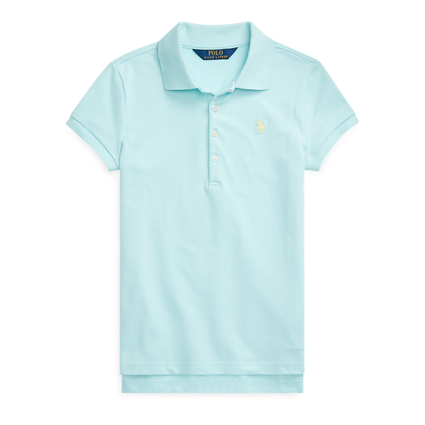 Stretch Cotton Mesh Polo Shirt