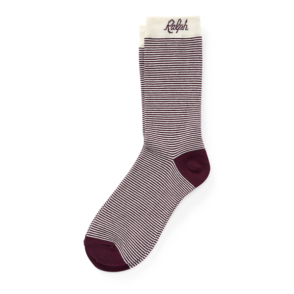 Script Cotton-Blend Socks