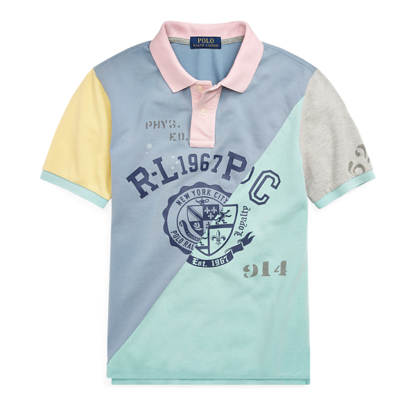 Patchwork Cotton Mesh Polo