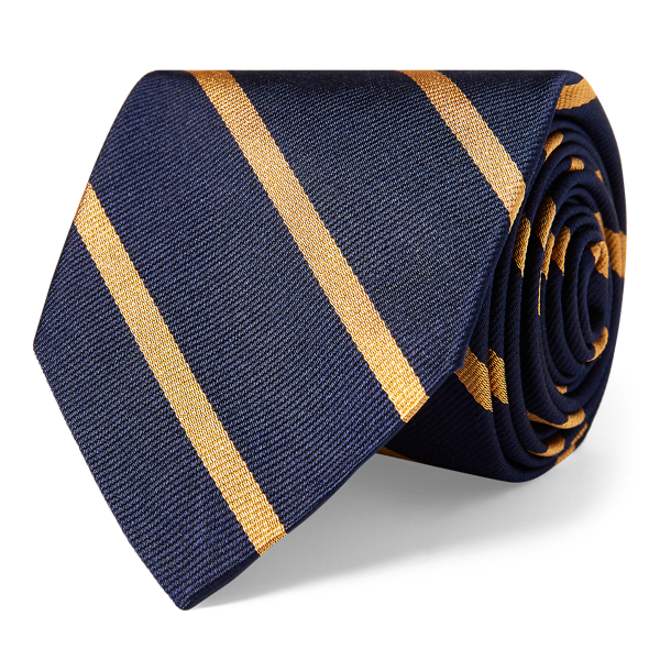 Striped Silk Repp Narrow Tie