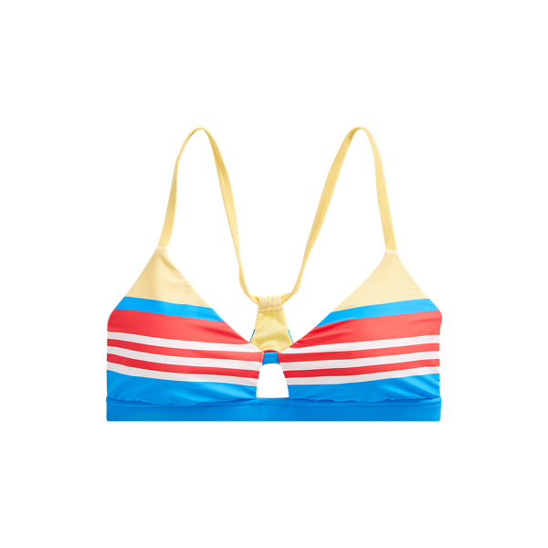 Striped Racerback Bikini Top