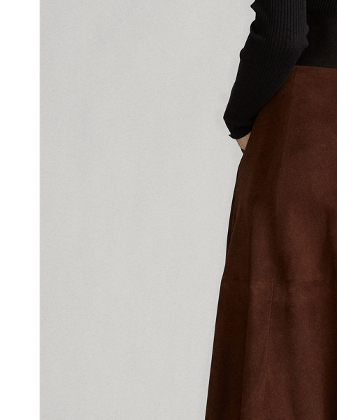 Suede Midi Skirt