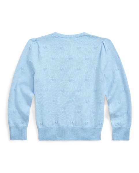 Knit-Heart Cotton Cardigan