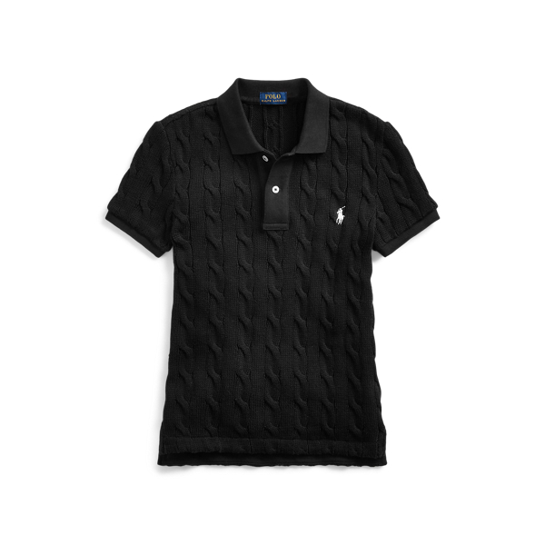 Cable Knit Polo Shirt Voor Women Ralph Lauren® Be