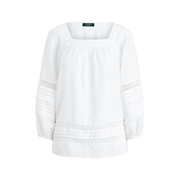 Haut en lin à manches ballon pour Women | Ralph Lauren® FR
