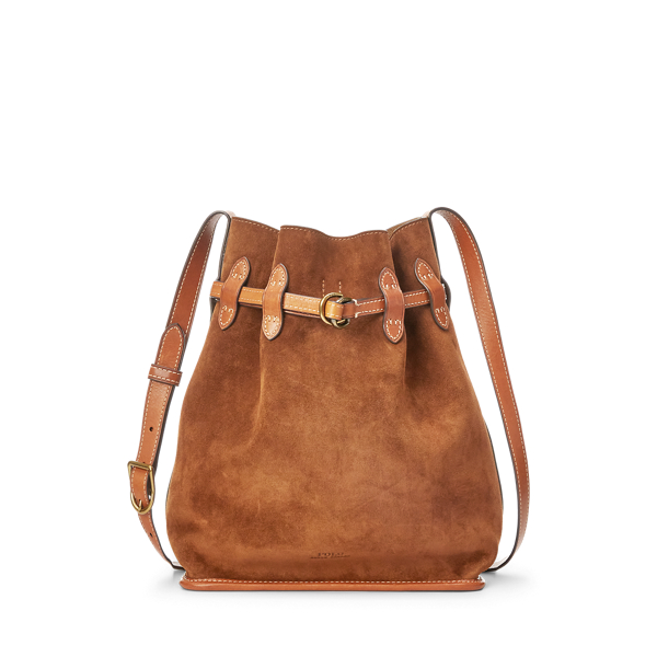 Suede Bellport Bucket Bag for Women | Ralph Lauren® AM