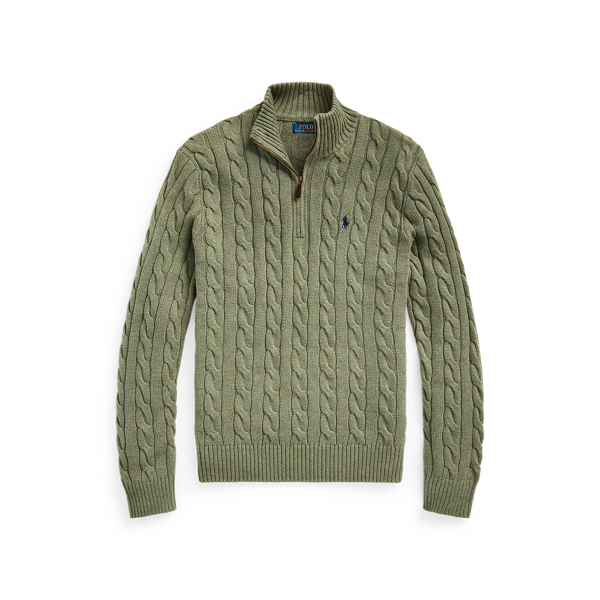 Cable-Knit Cotton Quarter-Zip Jumper