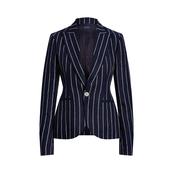 Pinstripe Linen Blazer