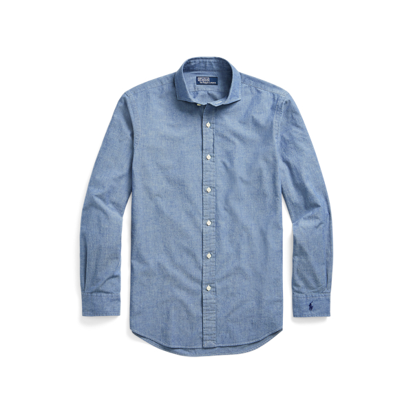 Custom Fit Indigo Chambray Shirt For Men Ralph Lauren® Uk