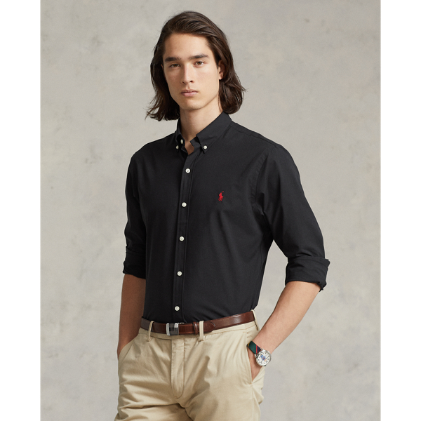 Custom Fit Stretch Poplin Shirt for Men | Ralph Lauren® UK