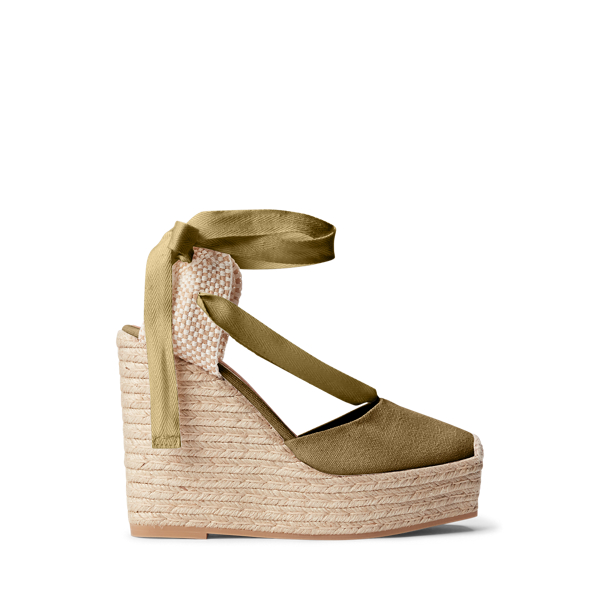 Canvas Wedge Tie Espadrille for Women | Ralph Lauren® CV