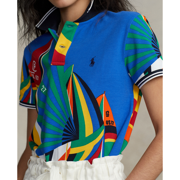 Classic Fit Graphic Polo Shirt for Women | Ralph Lauren® AM