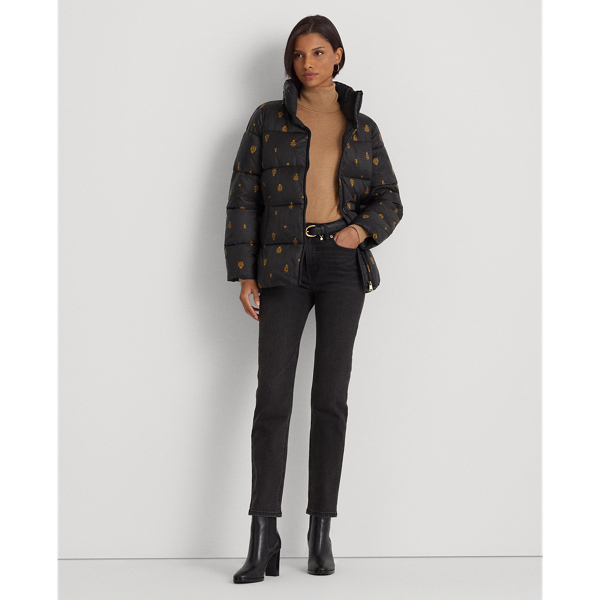 Crest-Motif Quilted Coat for Women | Ralph Lauren® UK