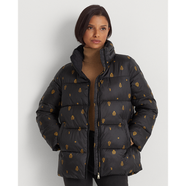Crest-Motif Quilted Coat for Women | Ralph Lauren® UK