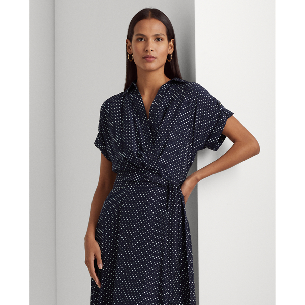 Robe à pois en crêpe pour Women | Ralph Lauren® FR