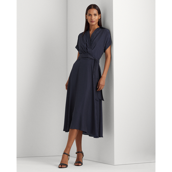 Robe à pois en crêpe pour Women | Ralph Lauren® FR
