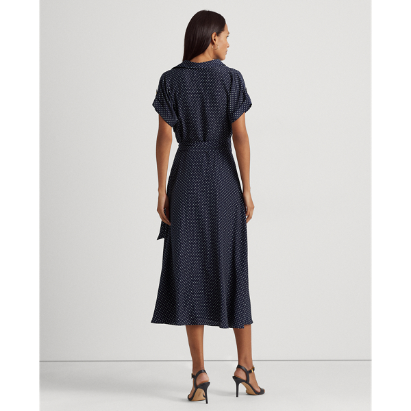 Robe à pois en crêpe pour Women | Ralph Lauren® FR