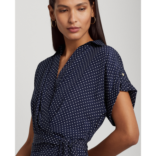 Robe à pois en crêpe pour Women | Ralph Lauren® FR
