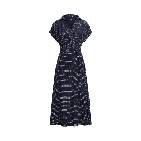 Robe à pois en crêpe pour Women | Ralph Lauren® FR