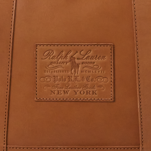 Heritage Tumbled Leather Tote for Men | Ralph Lauren® UK