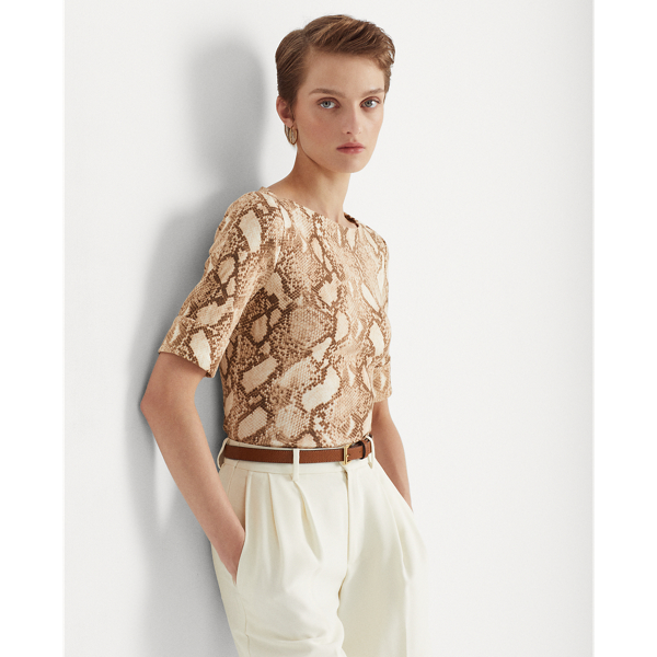 T-Shirt mit Schlangenmuster für Women | Ralph Lauren® DE