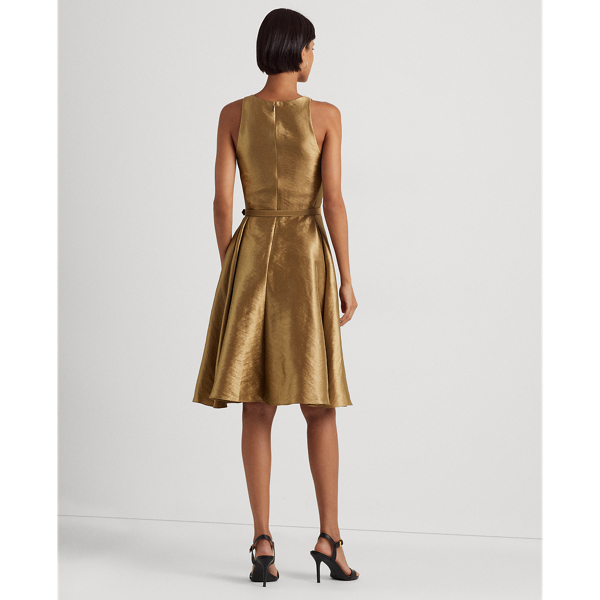 Metallic Twill Belted Cocktail Dress for Women | Ralph Lauren® PA