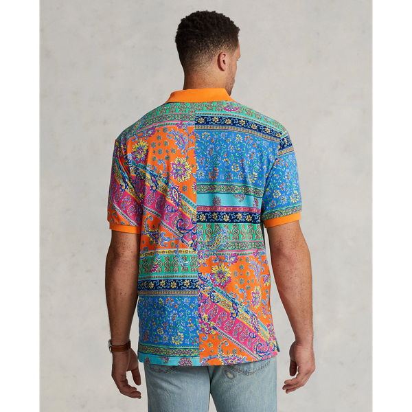 Big & Tall Patchwork Mesh Polo Shirt 4