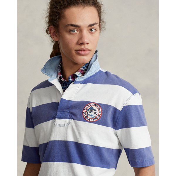 Classic Fit Striped Jersey Rugby Shirt for Men | Ralph Lauren® IN