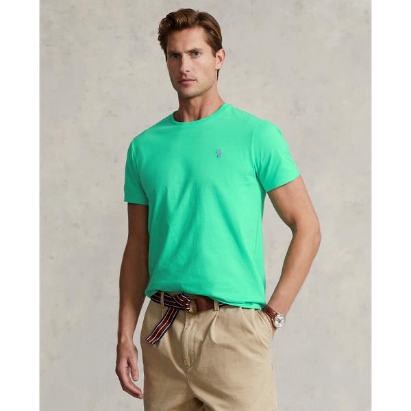 Custom Slim Fit Jersey Crewneck T-Shirt for Men | Ralph Lauren® UK