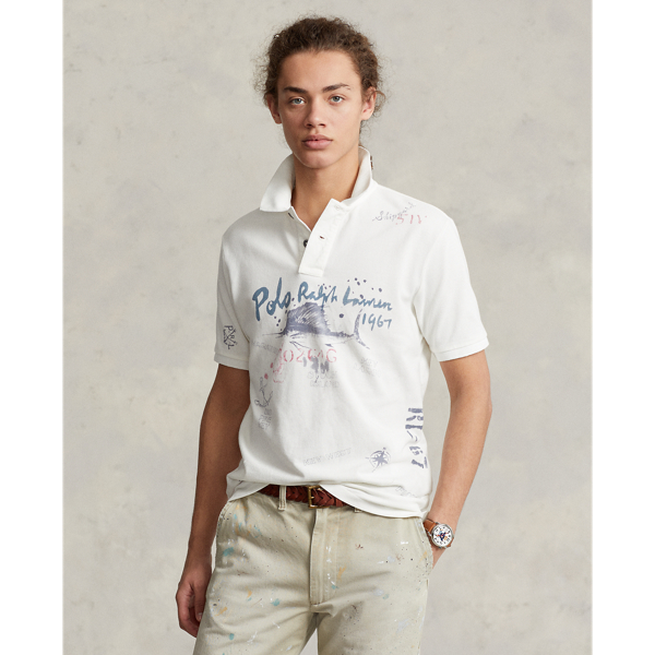 Classic Fit Mesh Graphic Polo Shirt for Men | Ralph Lauren® IN