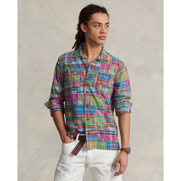 Classic Fit Patchwork Madras Camp Shirt for Men | Ralph Lauren® GP