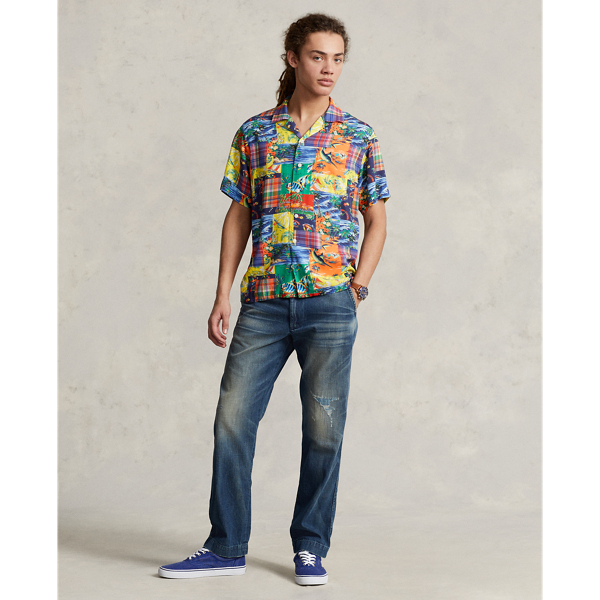 Classic Fit Patchwork Camp Shirt for Men | Ralph Lauren® AM