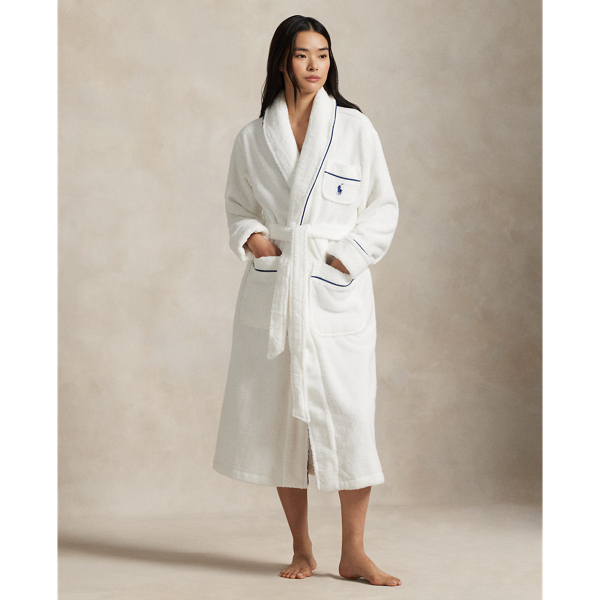 Logo-Monogram Shawl-Collar Bath Robe for Women | Ralph Lauren® PE