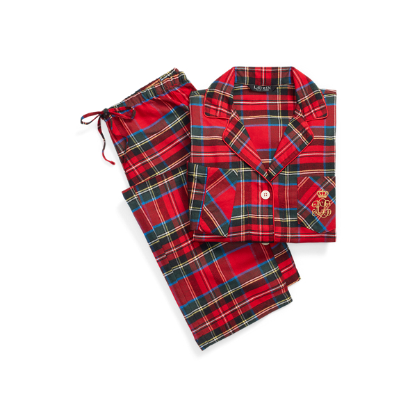 Plaid Brushed Twill Sleep Set for Women | Ralph Lauren® UK