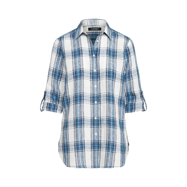 Plaid Linen Shirt for Women | Ralph Lauren® IN