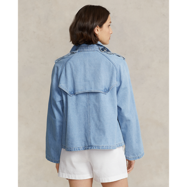 Oversize Boxy Fit Denim Trench Coat for Women | Ralph Lauren® GE